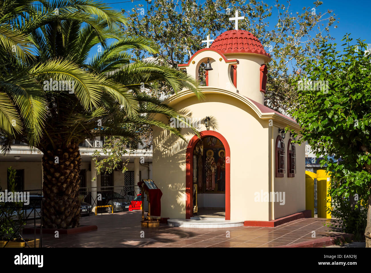 A small Greek Orthodox chapel in Piraeus, Greece Stock Photo - Alamy
