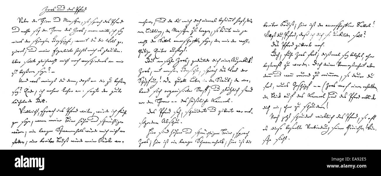 1759, handwritten pages of fables of Gotthold Ephraim Lessing, 1729 ...