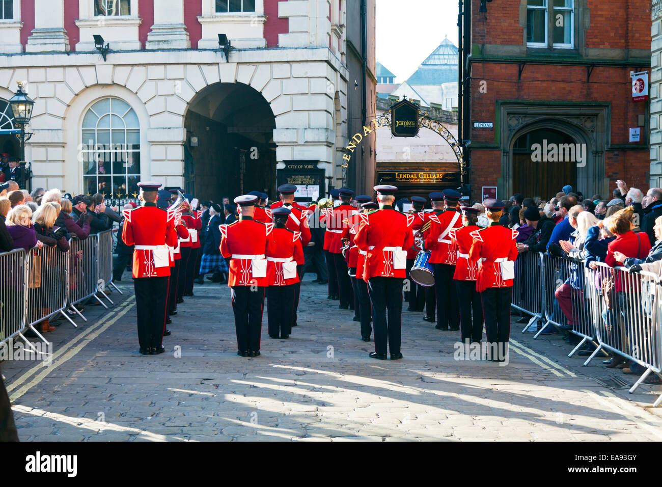 Remembrance Sunday Armistice day York City Centre 09/11/2014 UK England ...