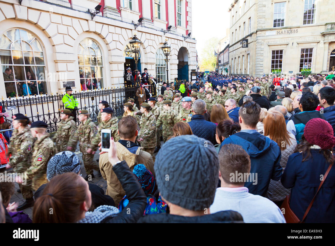 Remembrance Sunday Armistice day York City Centre 09/11/2014 UK England ...