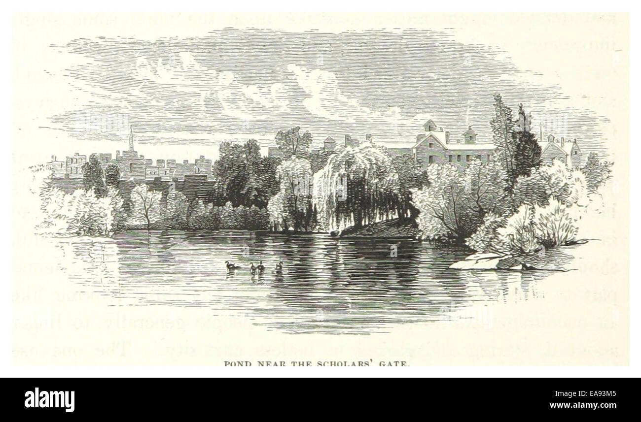 NYC-CentralPark (1869) p172 Pond near the Scholars' Gate Stock Photo ...