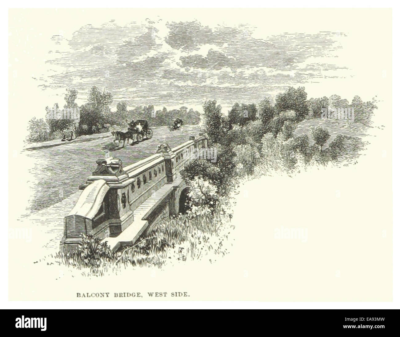 This 1869 illustration depicts the Balcony Bridge on the west side of ...