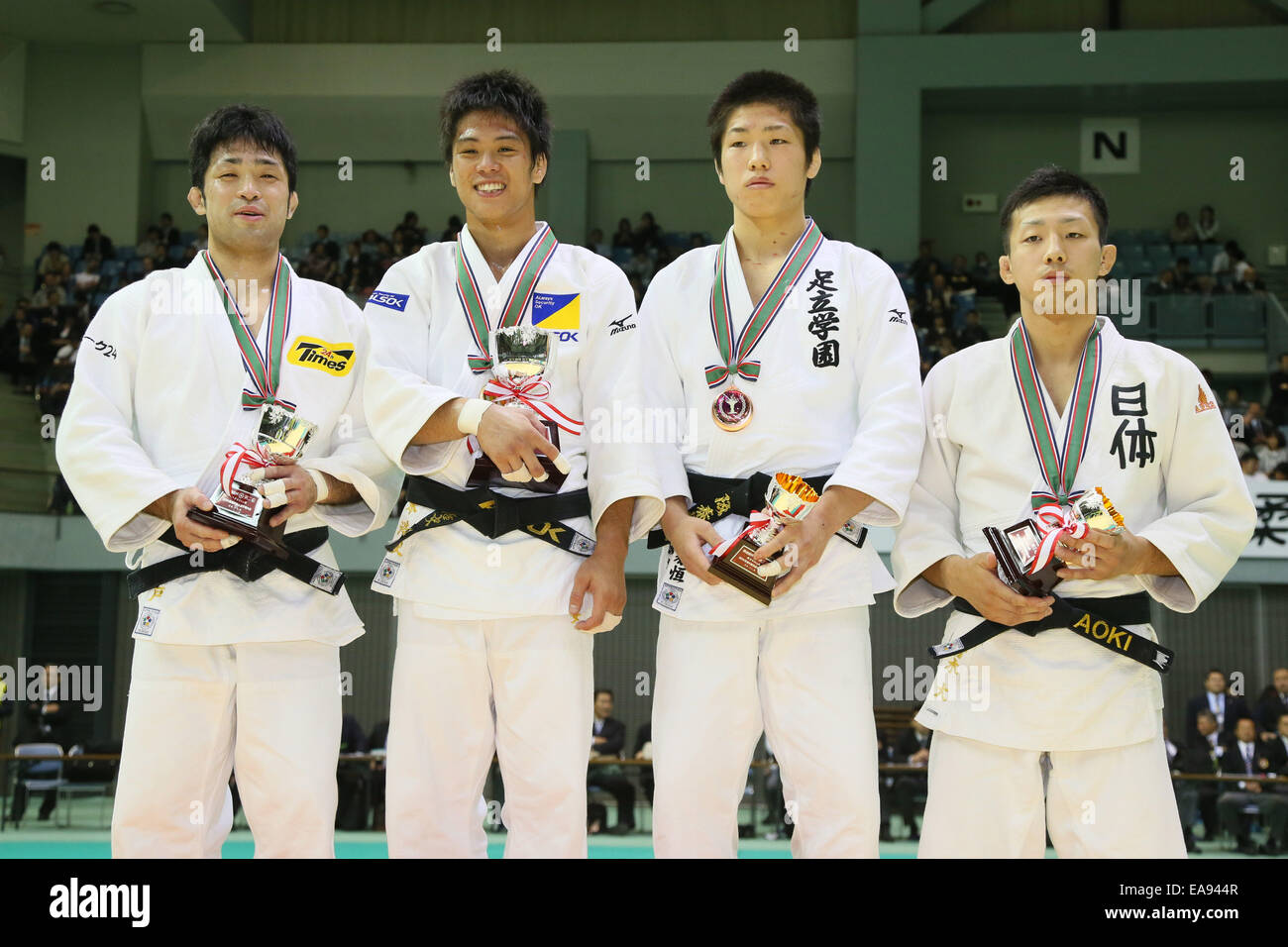 Chiba Port Arena, Chiba, Japan. 8th Nov, 2014. (L-R) Shinji Kido ...