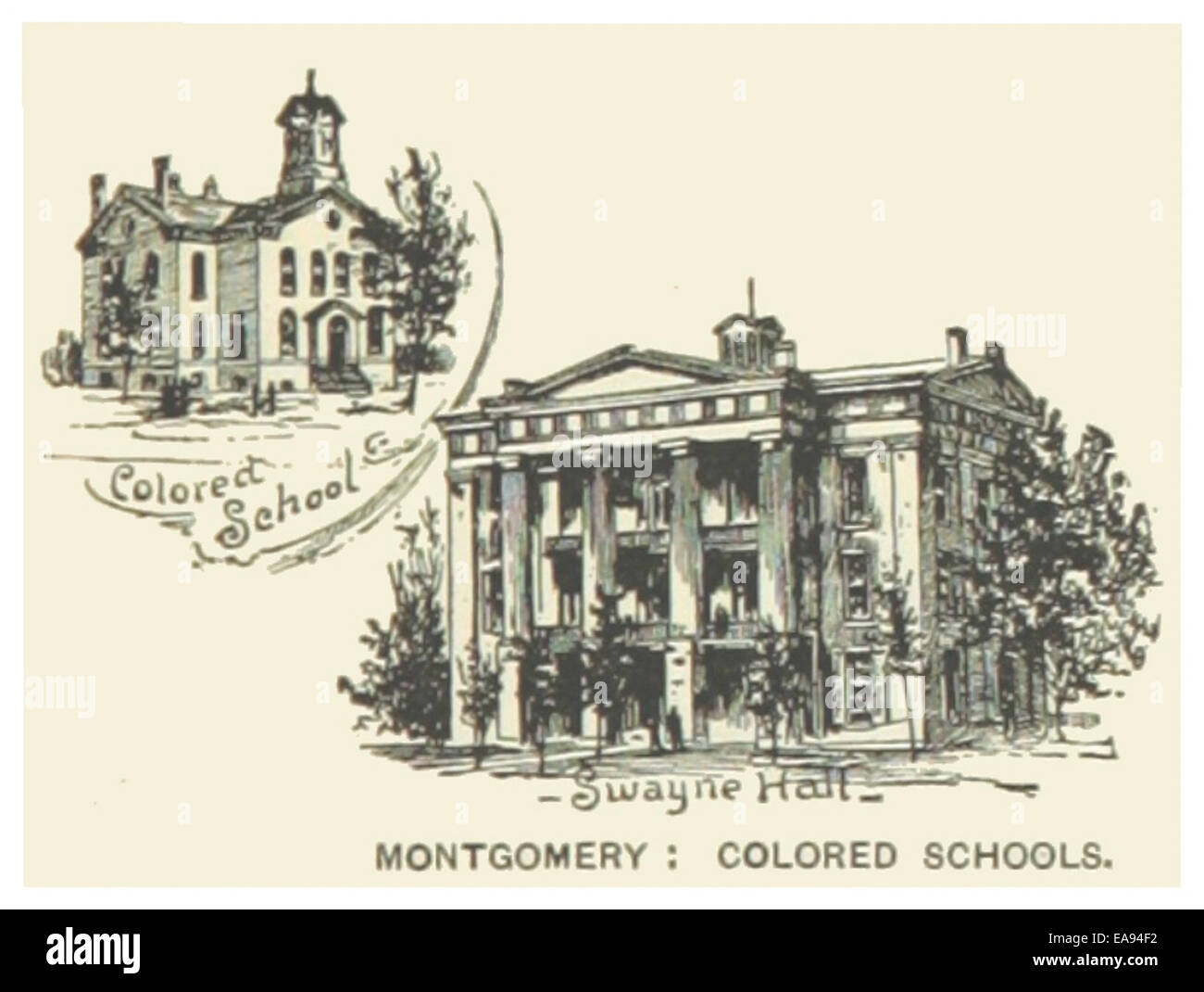 US-AL(1891) p035 MONTGOMERY, COLORED SCHOOLS Stock Photo - Alamy