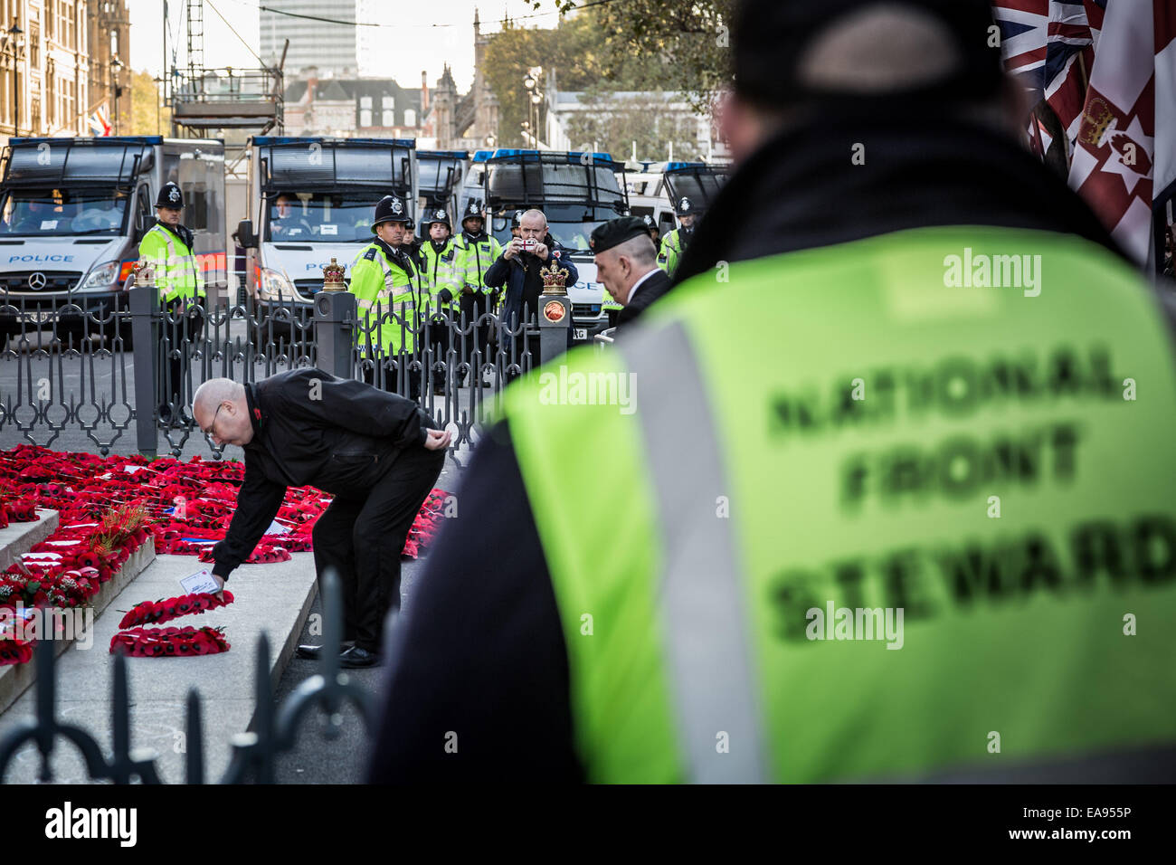 National front march remembrance sunday hi-res stock photography and ...