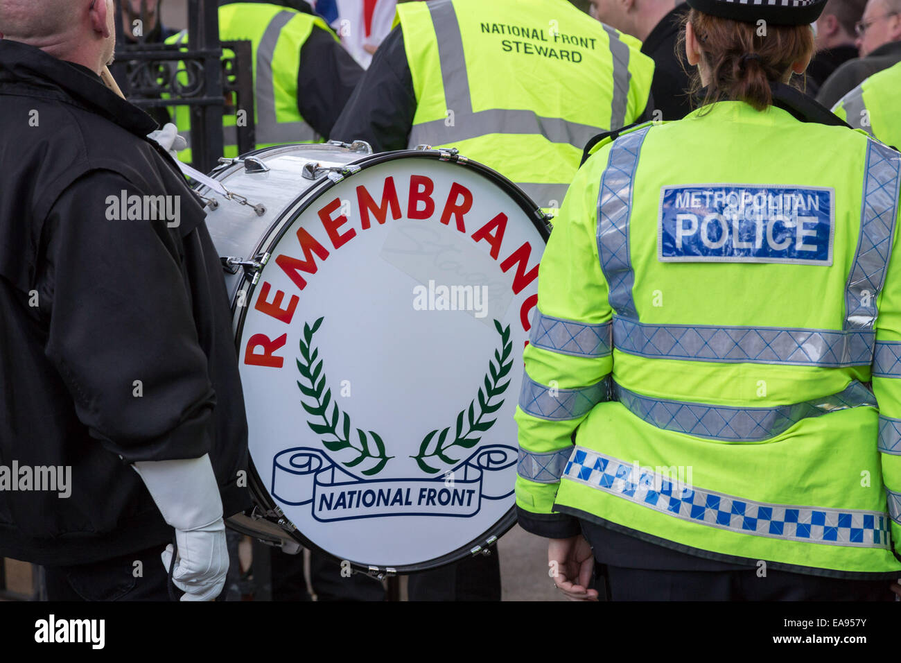 National front march remembrance sunday hi-res stock photography and ...