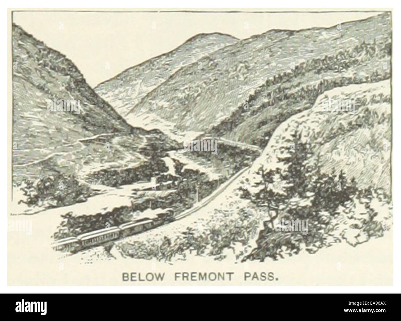 This 1891 map illustration shows the area below Fremont Pass, located ...