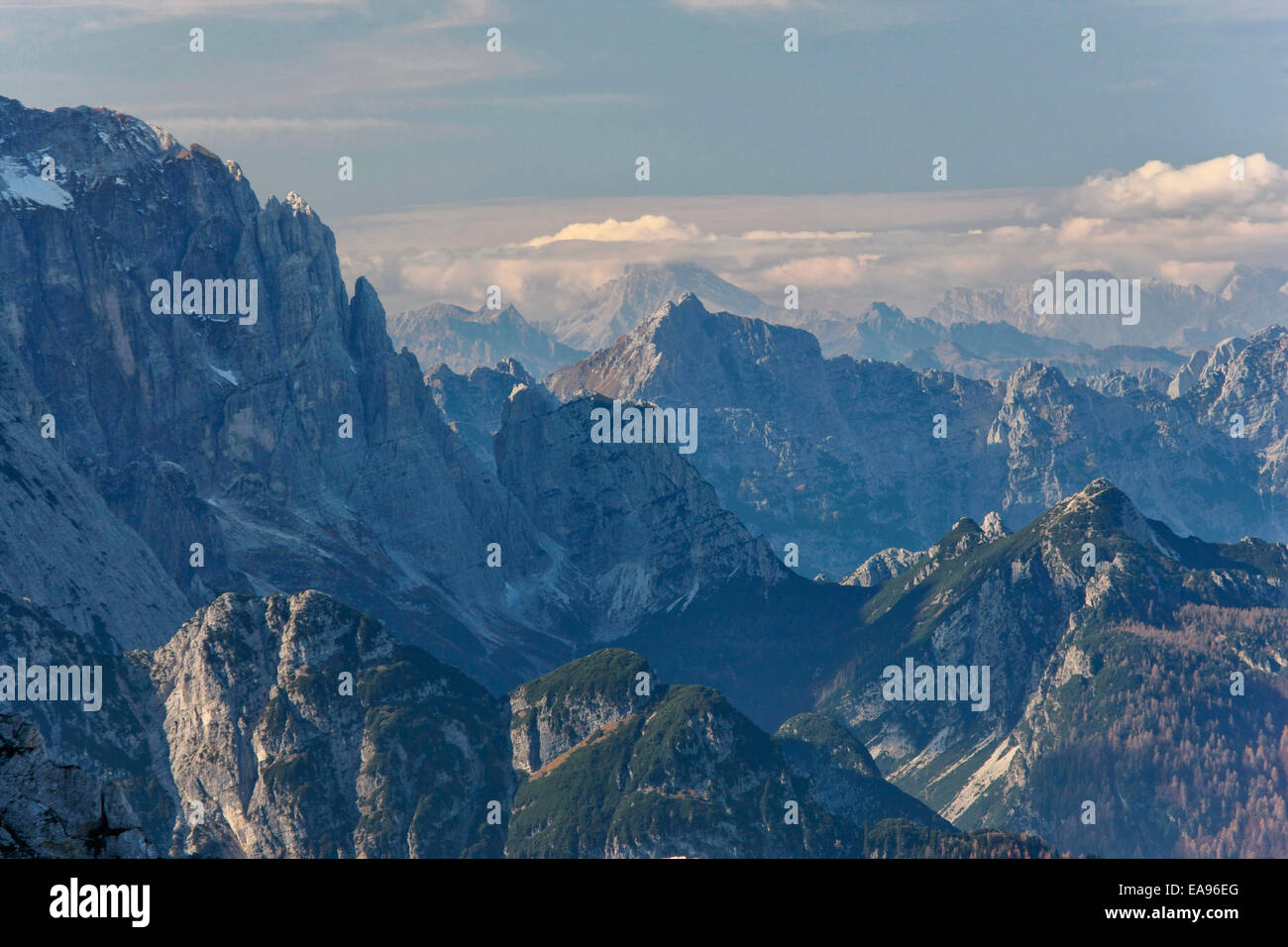 Slovenia, Julian Alps, view from Mangart mountain Stock Photo - Alamy