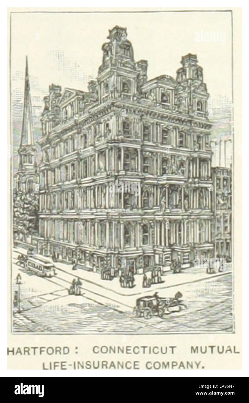 Page 133 from a 1891 publication depicting the Hartford, Connecticut ...