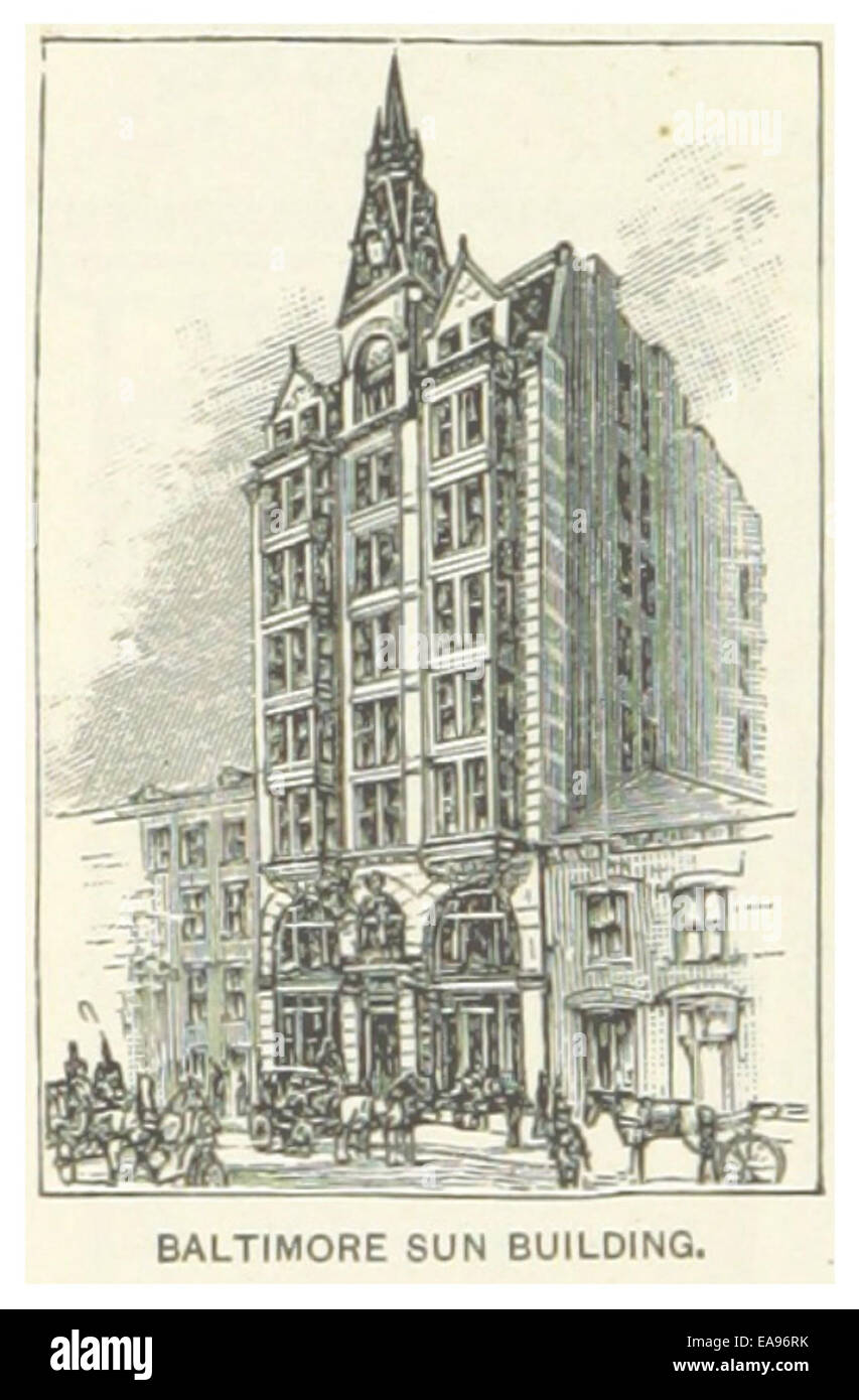 US-D.C.(1891) p166 WASHINGTON, THE BALTIMORE SUN BUILDING Stock Photo ...