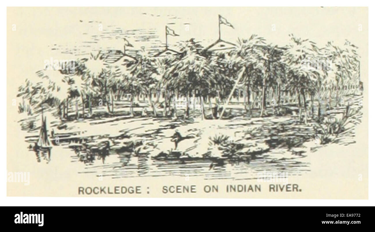 A historical map of Rockledge, Florida, from 1891, illustrating its ...