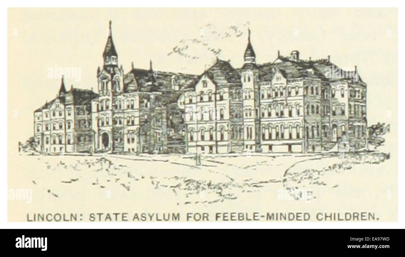 This 1891 illustration shows the State Asylum for Feeble-Minded ...