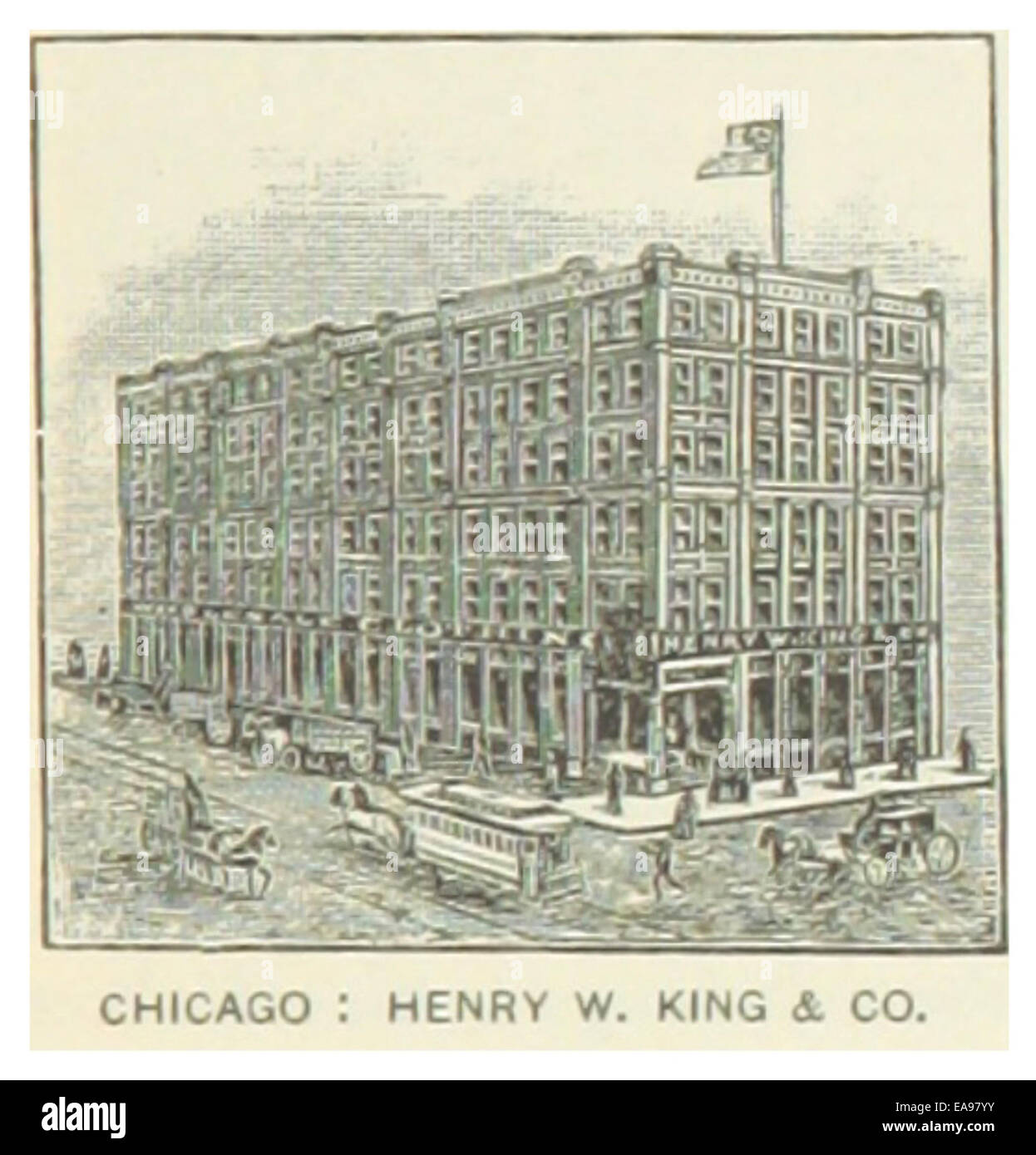 Vintage chicago map Cut Out Stock Images & Pictures - Alamy