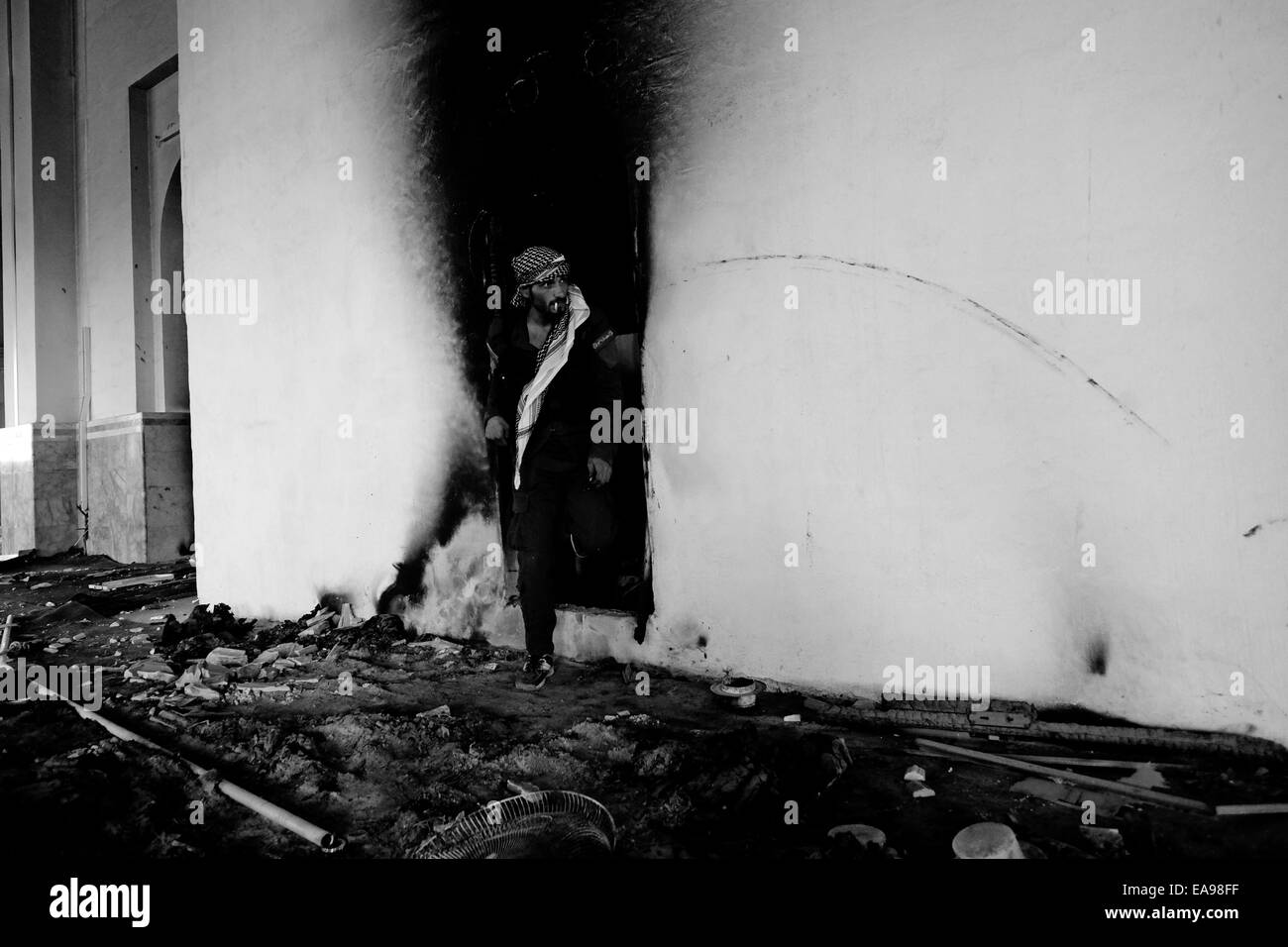 A member of the Syriac Security Office commonly known as the Sutoro or ...