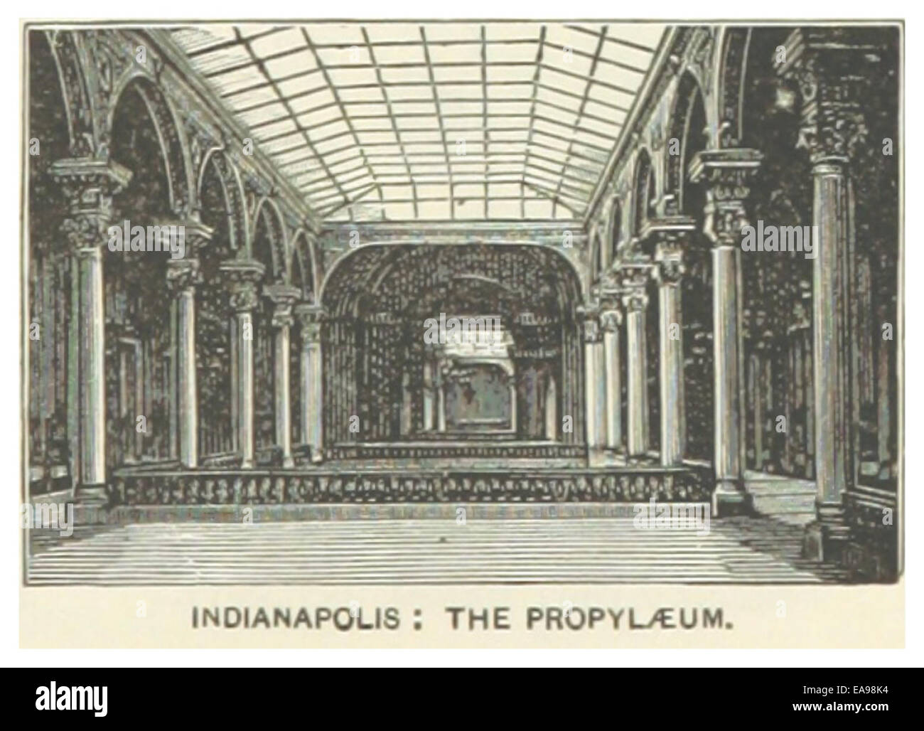 This 1891 illustration depicts The Propylaeum, a historic building in ...