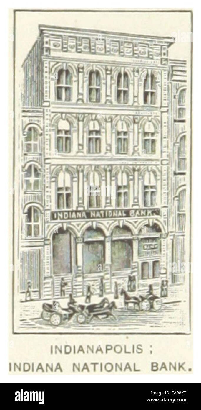An 1891 illustration of the Indiana National Bank in Indianapolis ...