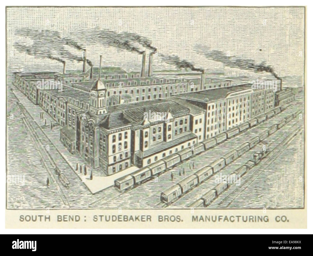 An 1891 illustration of the Studebaker Brothers Manufacturing Company ...