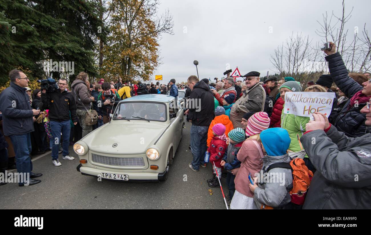 Ullitz, Germany. 9th Nov, 2014. The first East German Trabi car model ...