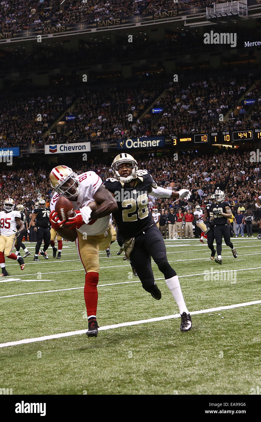 New Orleans, LOUISIANA, USA. 9th Nov, 2014. San Francisco 49er wide ...