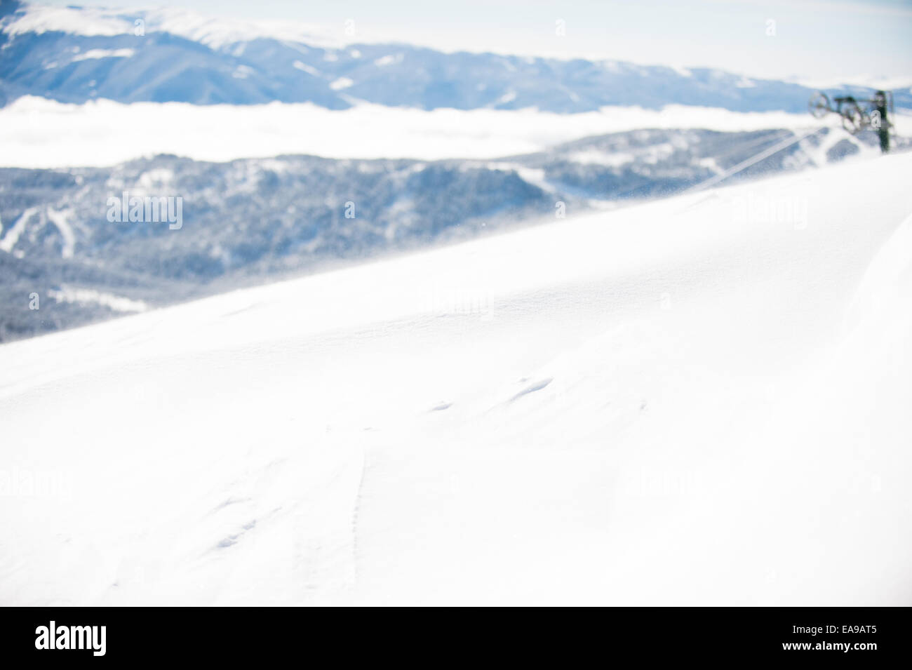 Snow drift on mountain top Stock Photo - Alamy