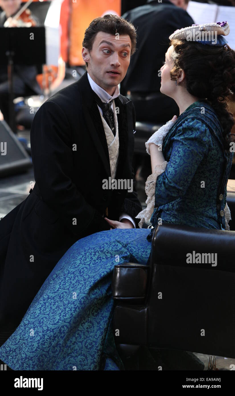 A performance from the Broadway musical comedy 'A Gentleman's Guide to ...