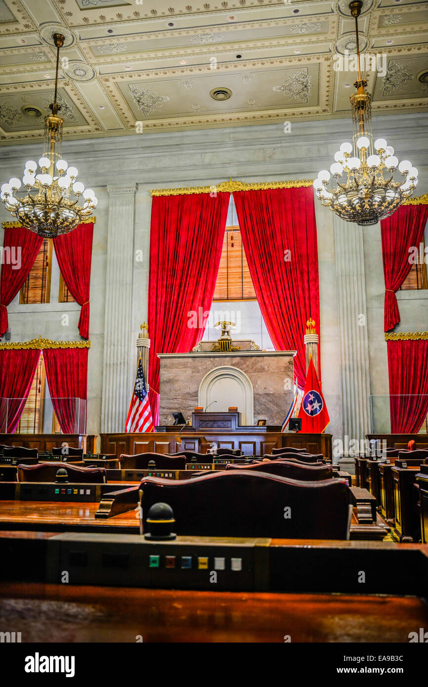 The ornate & beautiful interior of the Tennessee House of ...