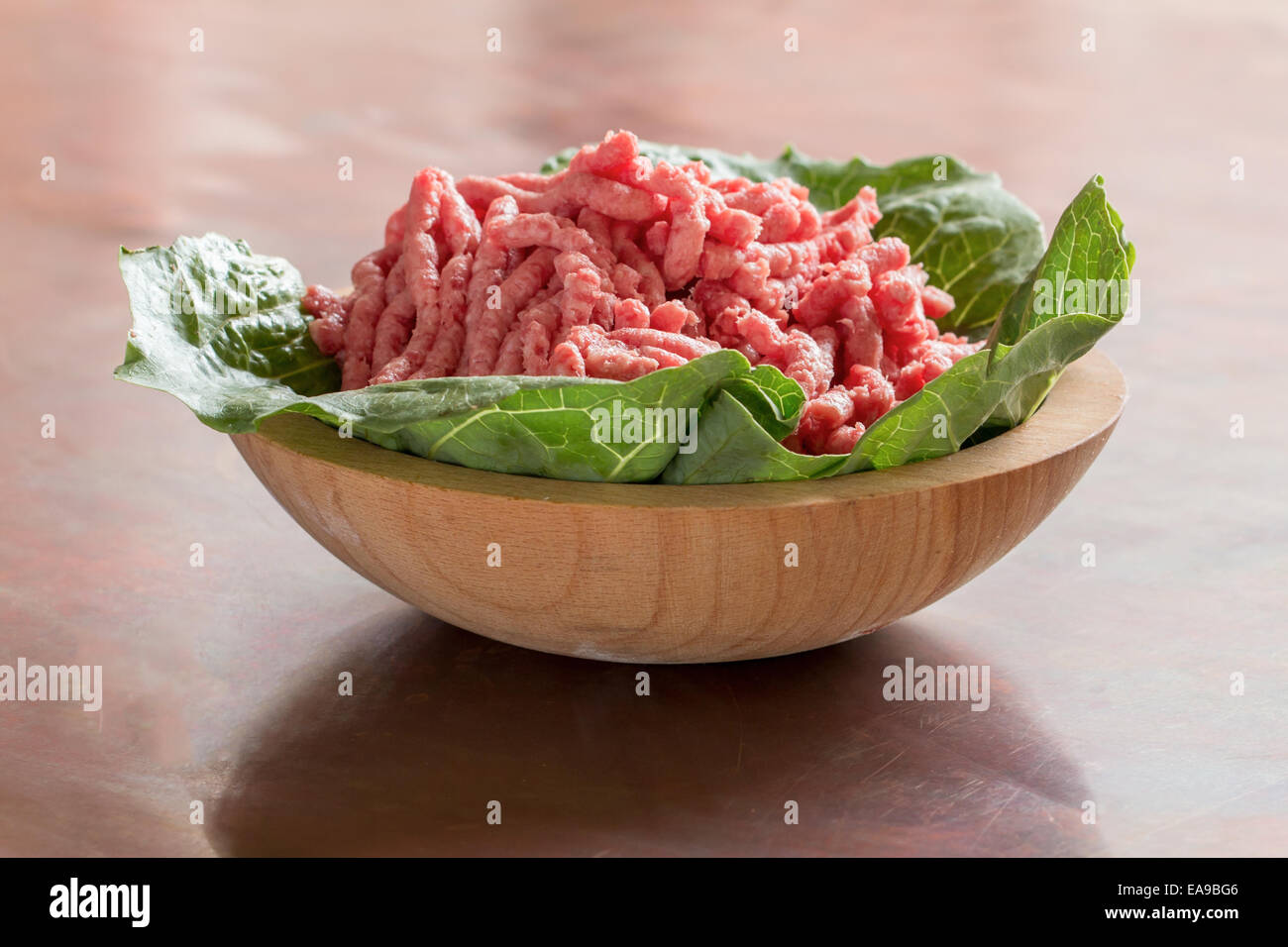 Closeup of bowl full of raw red lean ground meat beef Stock Photo - Alamy