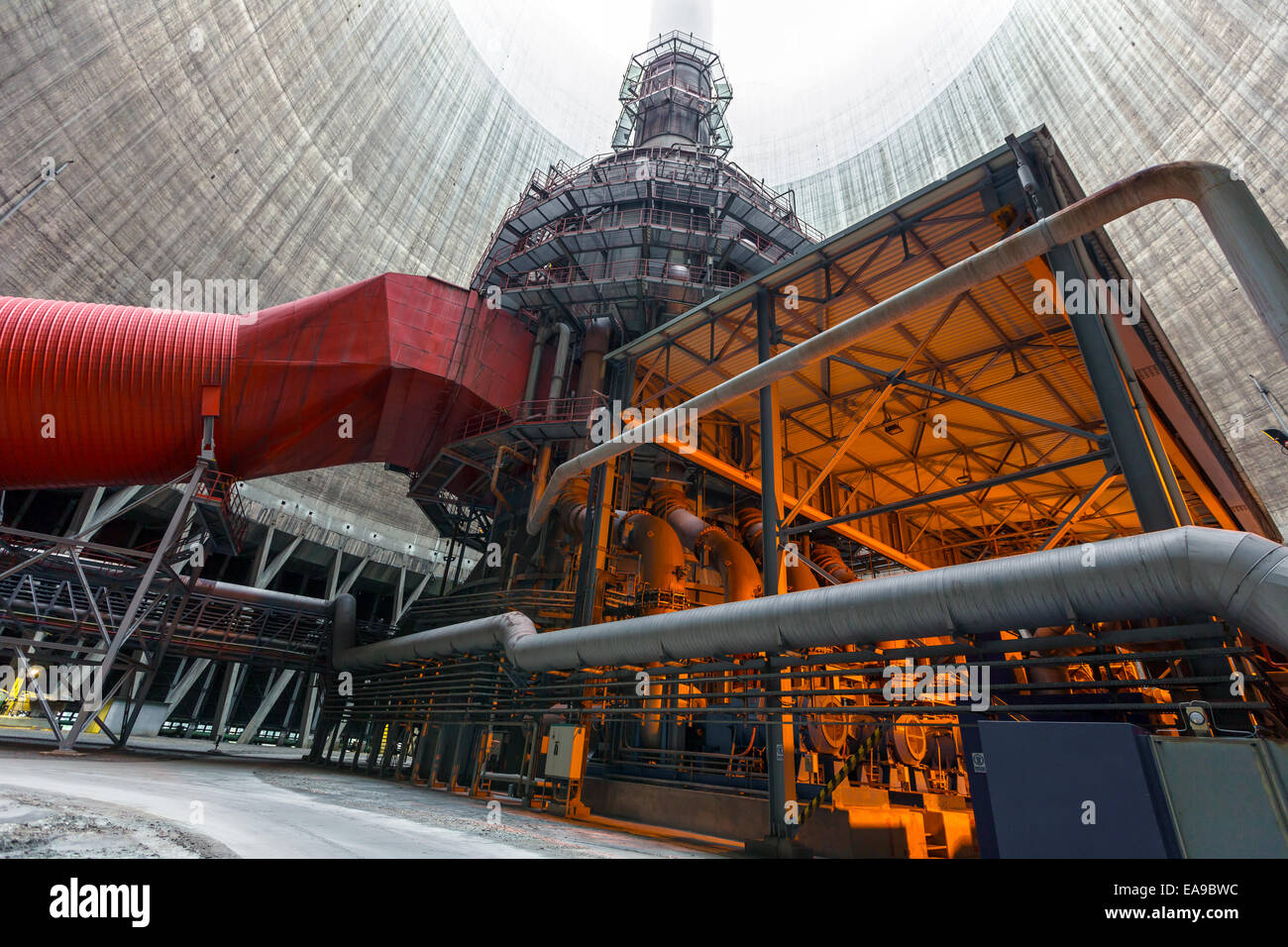 Thermal power plant interior Stock Photo - Alamy