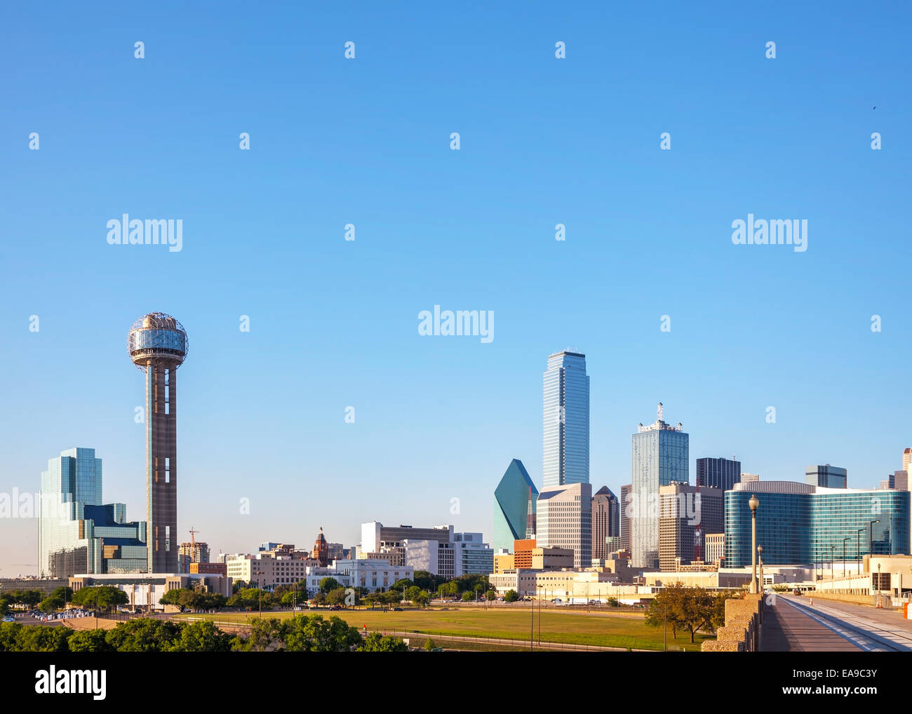 Overview of downtown Dallas in the evening Stock Photo - Alamy