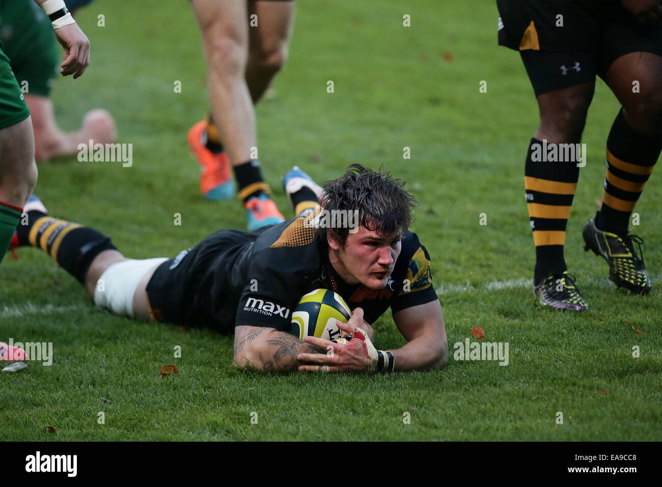 High Wycombe, UK. 09th Nov, 2014. LV Cup Rugby. Wasps versus London ...