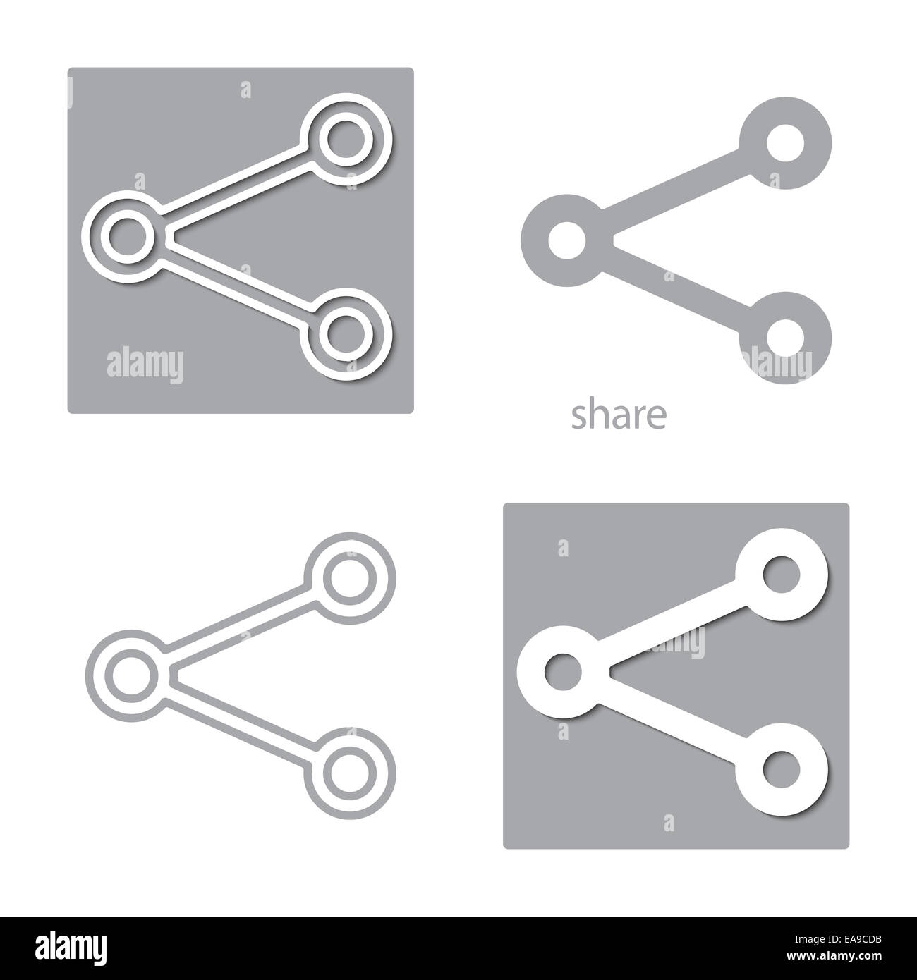 new set of share sign icons. vector web design Stock Photo - Alamy