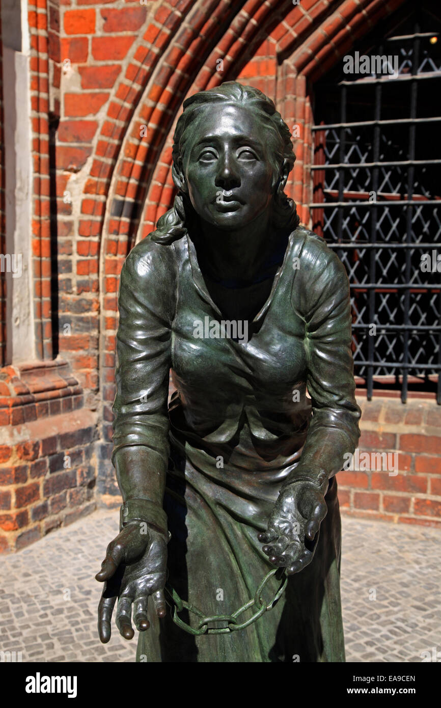 Grete-Minde-Monument, Tangermuende / Elbe, Tangermünde, Altmark ...