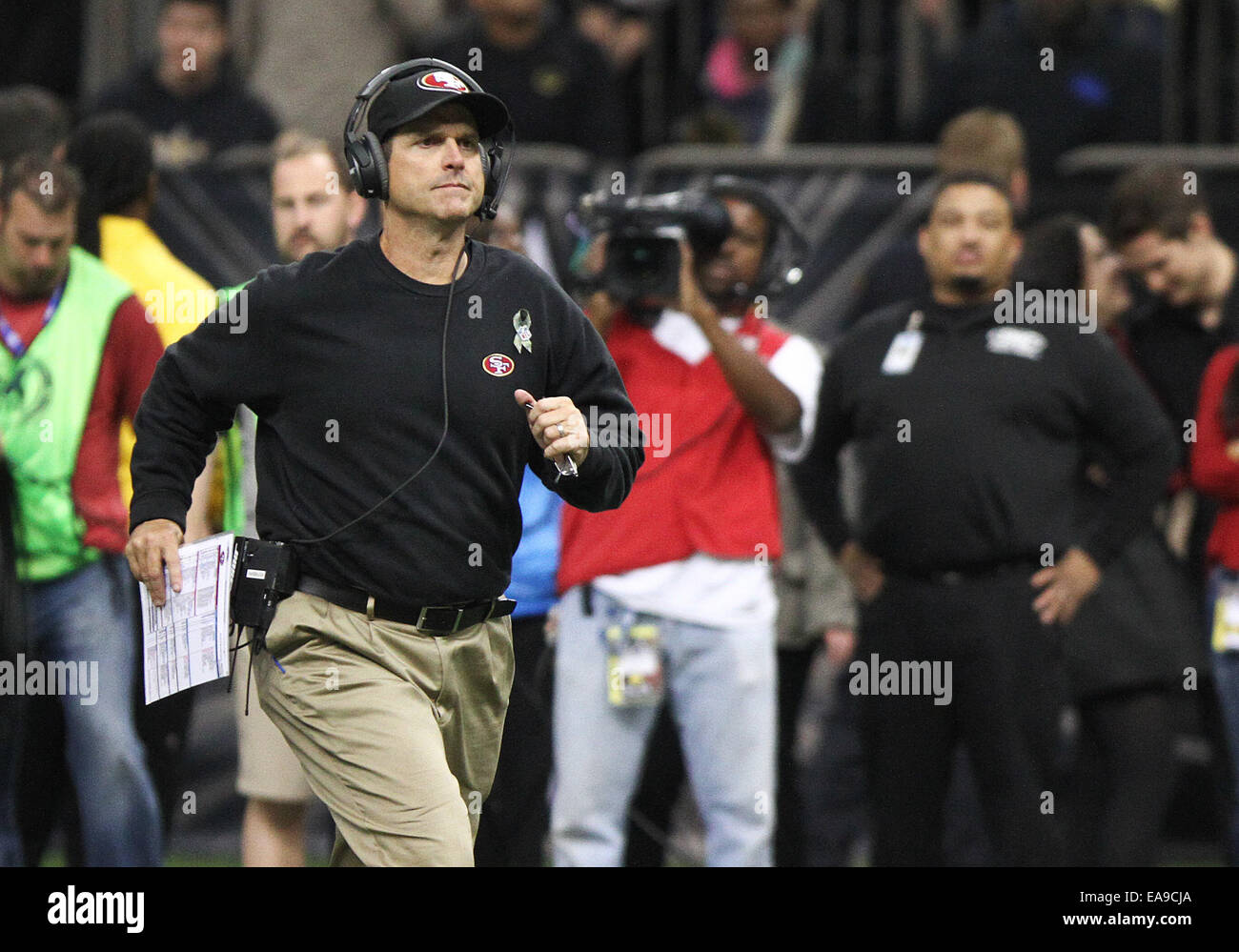 New Orleans, LOUISIANA, USA. 9th Nov, 2014. San Francisco 49ers' head ...