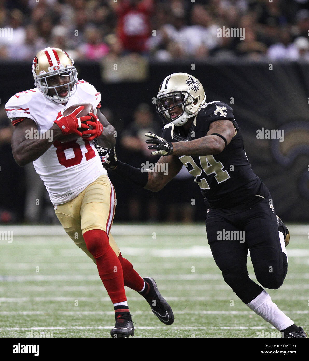 New Orleans, LOUISIANA, USA. 9th Nov, 2014. San Francisco 49ers wide ...
