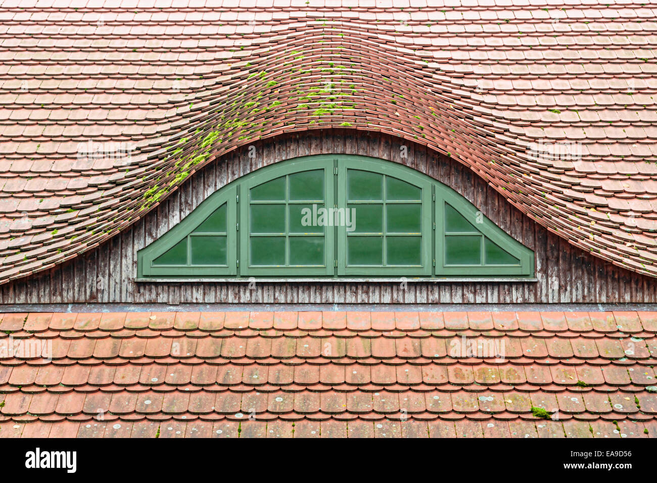 traditional german roof window of a farm house Stock Photo - Alamy