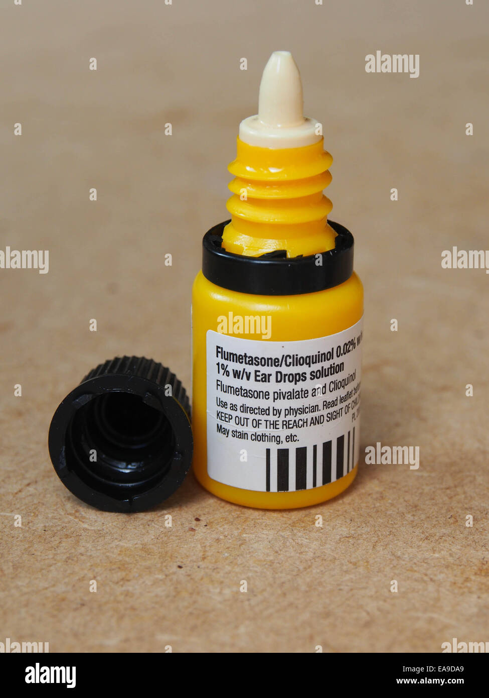 flumethasone clioquinol ear drops solution Stock Photo - Alamy