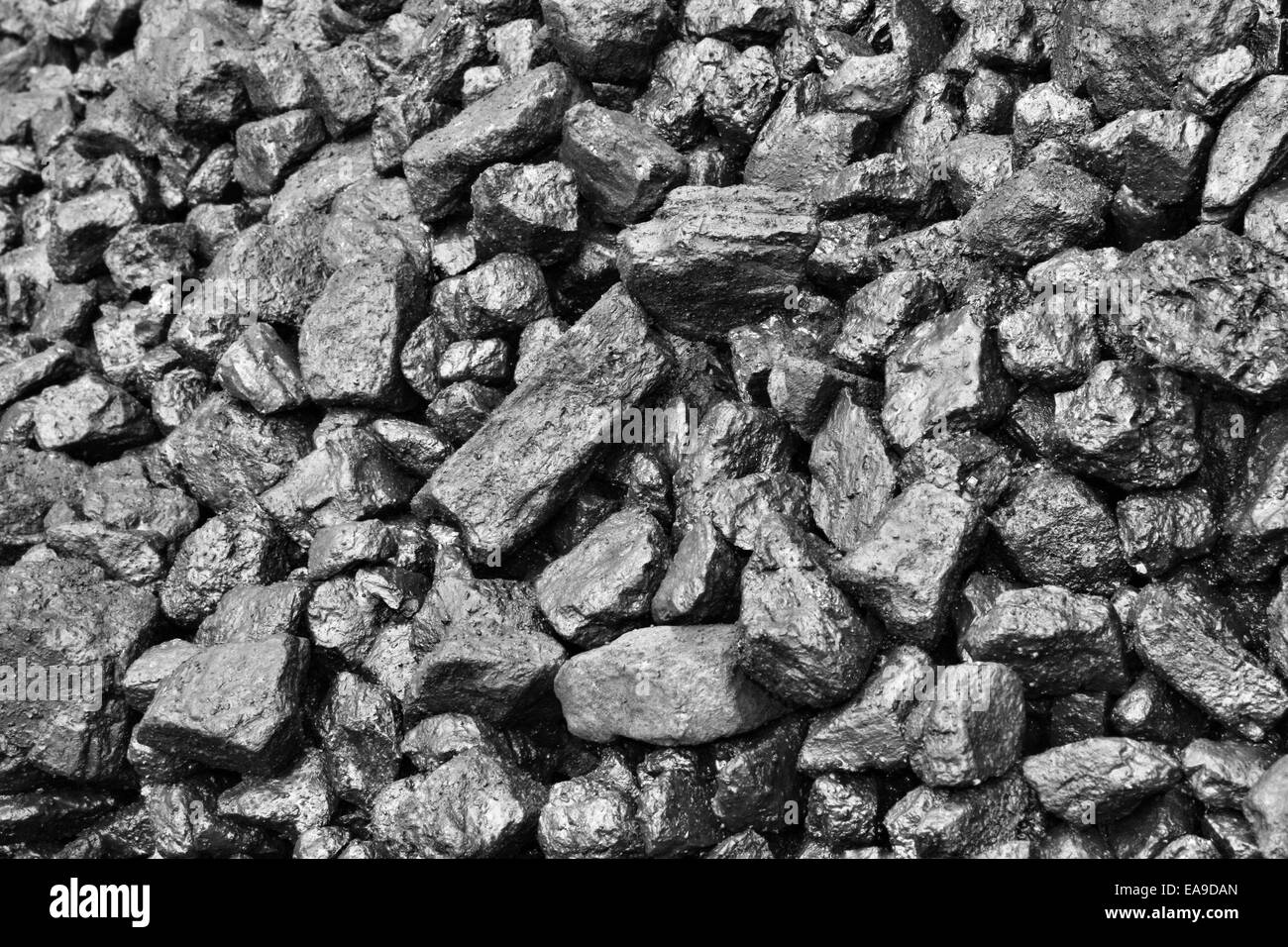 Coal mine cube stone after the rain Stock Photo - Alamy