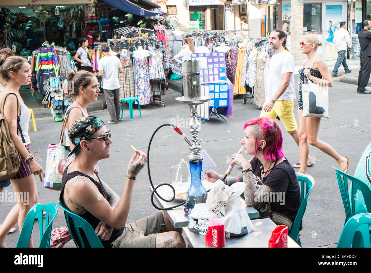 Hippy,hippies,backpacker's mecca of Khaosan, Khao San Road, colourful ...