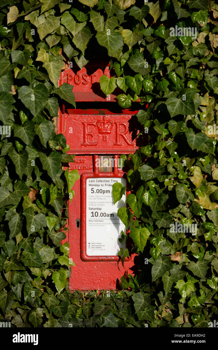 Public post box surrounded in ivy Stock Photo - Alamy