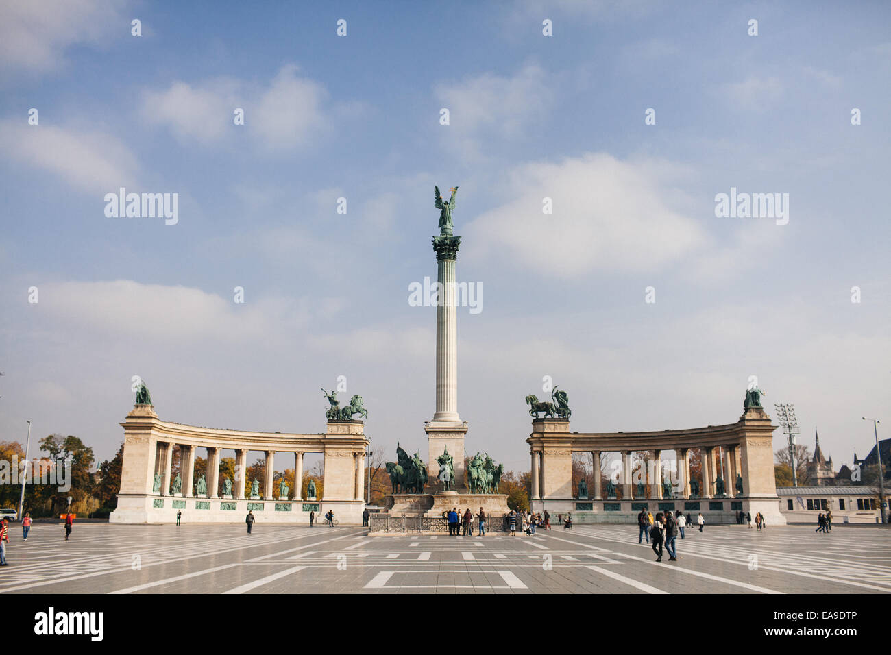 The Millenium Monument in Hősök tere (Heroes' Square), Budapest ...