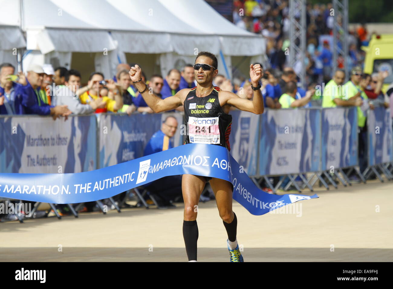 The winner of the Greek Marathon championship, Christoforos Merousis ...
