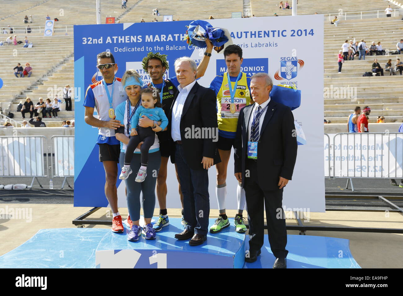 The first three places of the men's Greek Marathon championship, (from ...