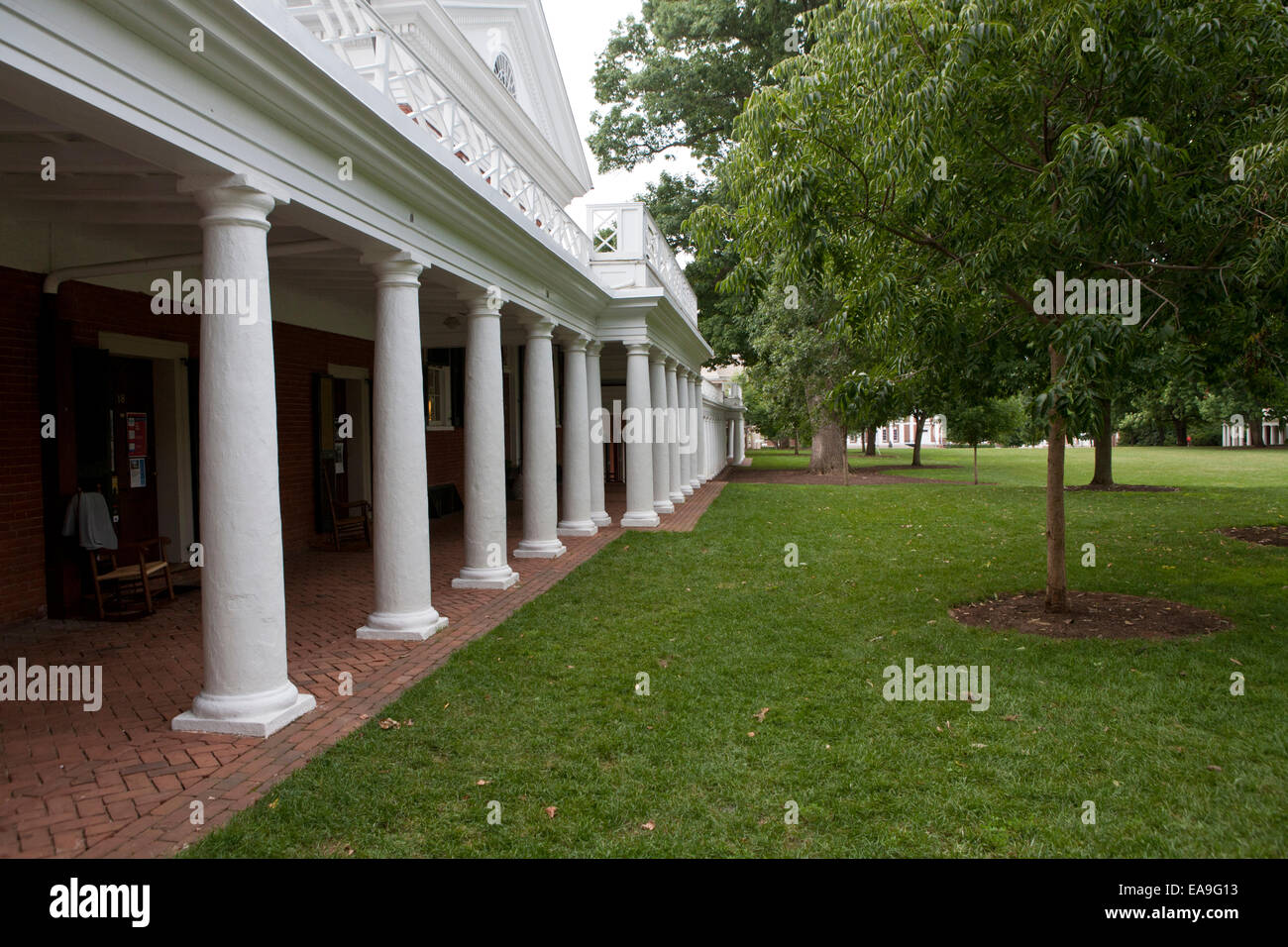 The Lawn area of the University of Virginia grounds, where selected ...
