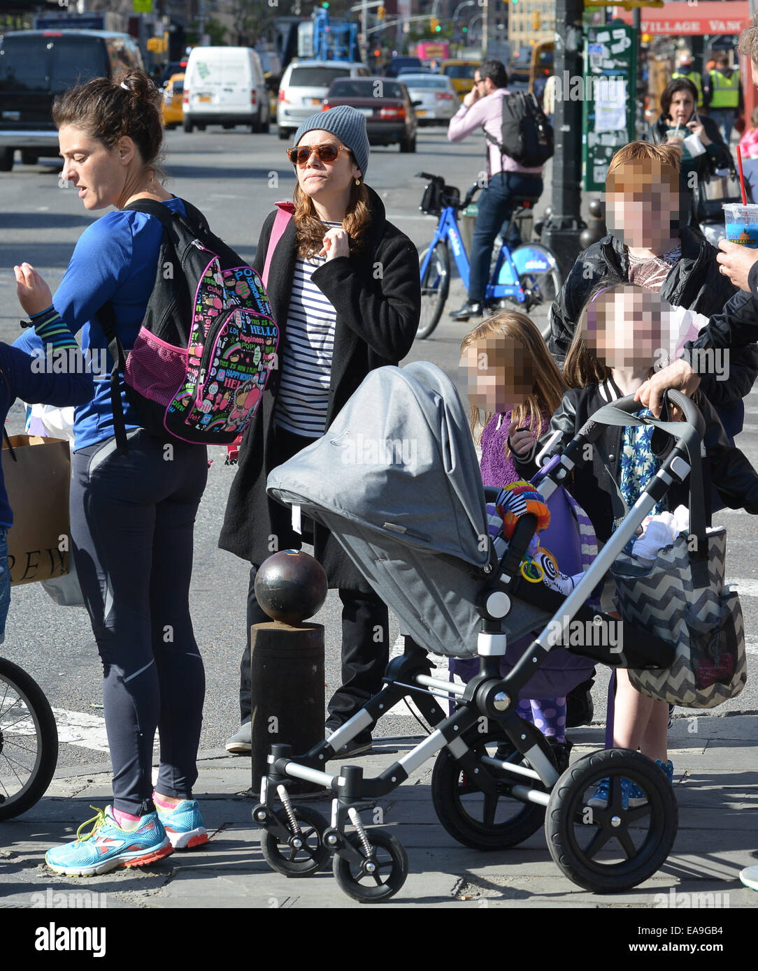 Mimi O'Donnell taking her children to school Featuring: Mimi O'Donnell ...