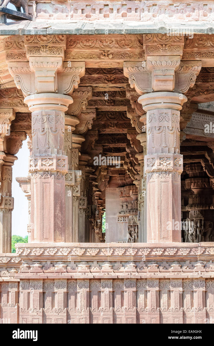 Ancient rock curved temples of Hindu Gods and godess at Mandor garden ...