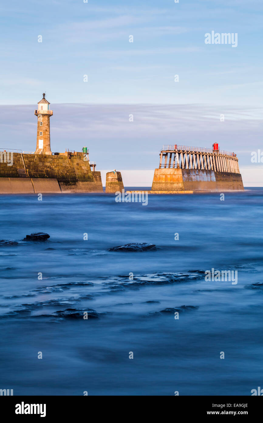 East Pier at Whitby, North Yorkshire Stock Photo - Alamy