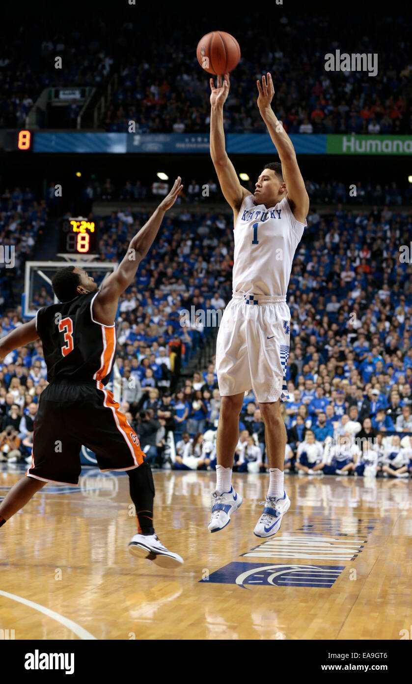 Lexington, KY, USA. 9th Nov, 2014. Kentucky Wildcats guard Devin Booker ...