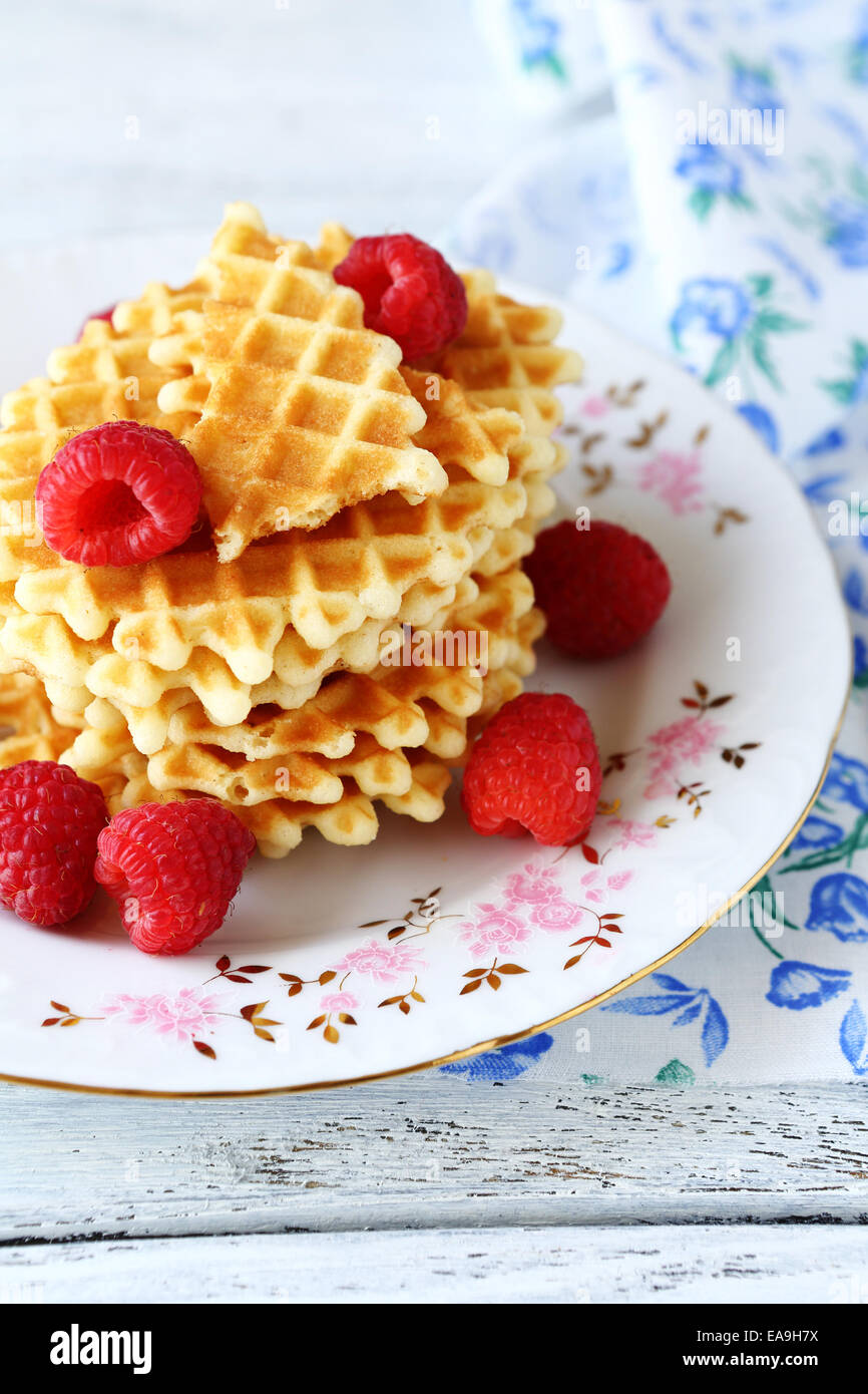 Side view stack of waffles hi-res stock photography and images - Alamy