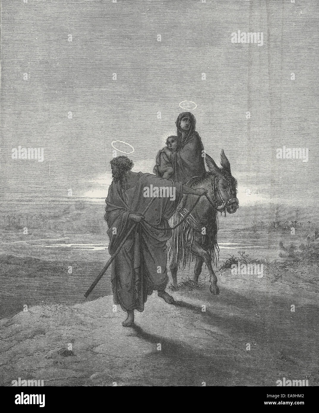 The flight into Egypt - Jesus, Mary and Joseph flee to Egypt to escape ...