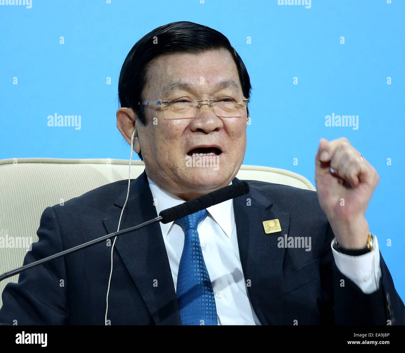 Beijing, China. 10th Nov, 2014. Vietnamese President Truong Tan Sang ...